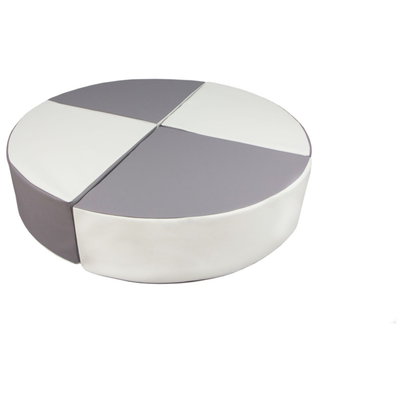 Soft foam blocks, 4pcs colour white, grey